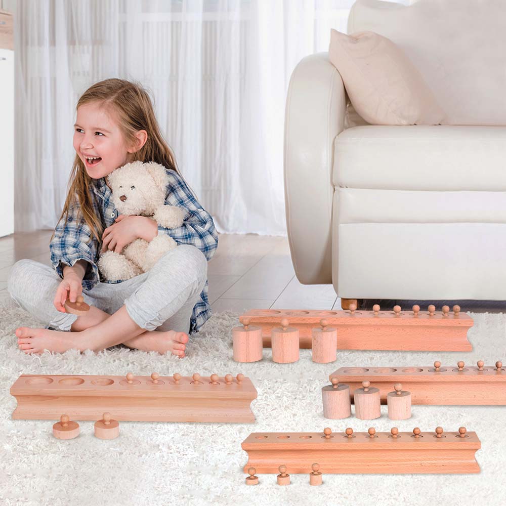 Knobbed Cylinder Block – Casa Bambini - Handcrafted Wooden Toys & Furniture