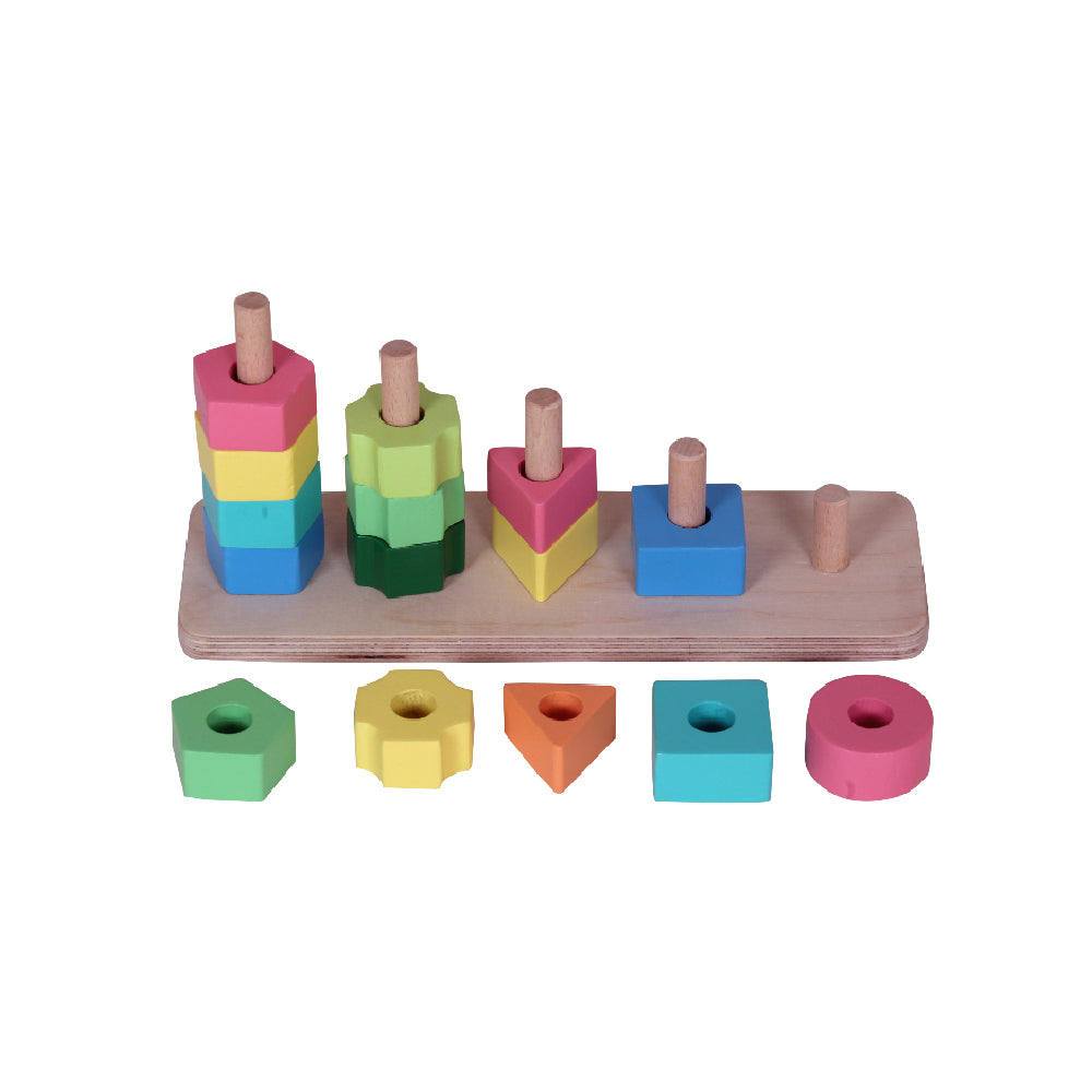 3 in 1 Wooden Shape Stacker – Casa Bambini - Handcrafted Wooden Toys ...